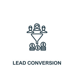 Lead conversion icon 3d from digital marketing Vector Image