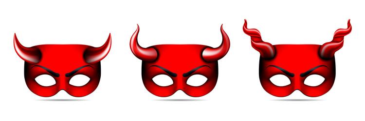 Masquerade carnival mask cartoon Royalty Free Vector Image