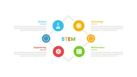 Stem education infographics template diagram Vector Image