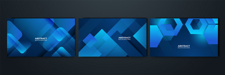 Abstract blue background poster with dynamic Vector Image