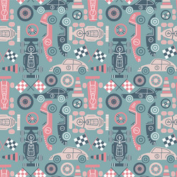 Icons of vintage car racing Royalty Free Vector Image