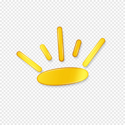 Golden crown with shadow on a transparent Vector Image