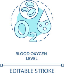 Blood oxygen level concept icon Royalty Free Vector Image