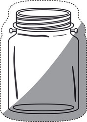 Mason jar bottle cartoon Royalty Free Vector Image
