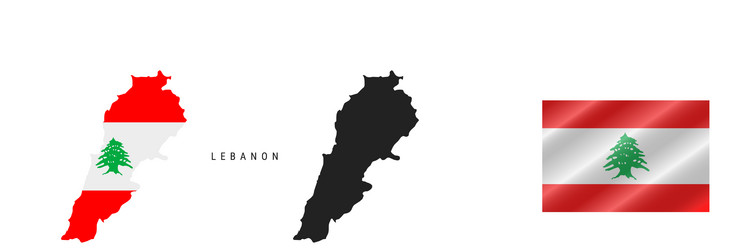 Lebanon Flag Map