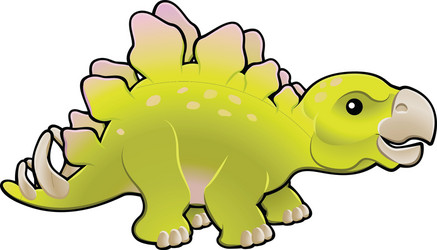 Little stegosaurus cartoon Royalty Free Vector Image