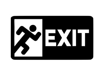 Entry and exit sign Royalty Free Vector Image - VectorStock