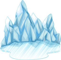 Cartoon ice glacier crystals pieces and cold Vector Image