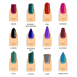 Nail shape icons Royalty Free Vector Image - VectorStock