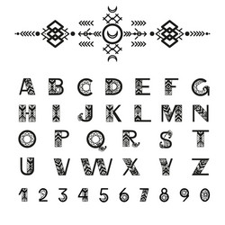 Font Aztec Typeface Vector Images (49)