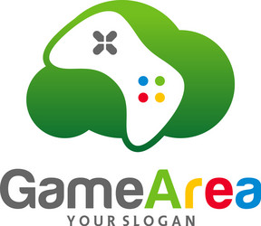 Game cloud logo template creative gamepad Vector Image