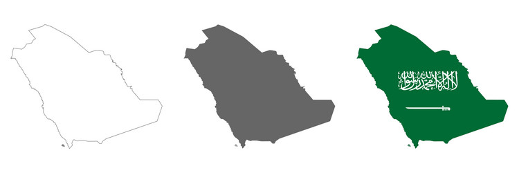 Highly detailed saudi arabia map with borders Vector Image