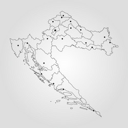 Map of croatia Royalty Free Vector Image - VectorStock