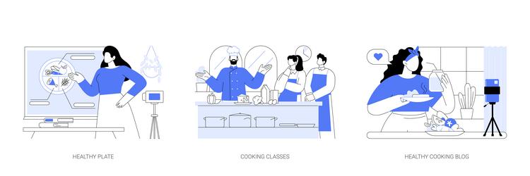 Cooking and nutrition workshop isolated cartoon Vector Image