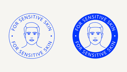 Combination skin label for men skincare Royalty Free Vector