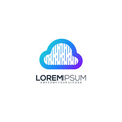 Modern colorful gradient logo cloud Royalty Free Vector