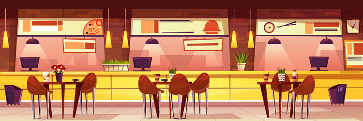 Night city street bar building with garland Vector Image