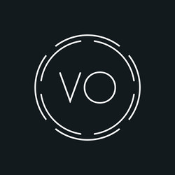 Creative letter vo logo typography Royalty Free Vector Image