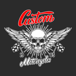 American motorcycle custom made Royalty Free Vector Image