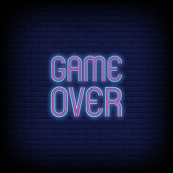Neon Game Over Sign Vector Images (over 100)