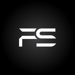 Initial letter fs logo design template creative Vector Image
