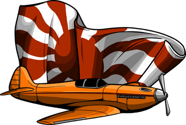 Japanese plane on a rising Royalty Free Vector Image