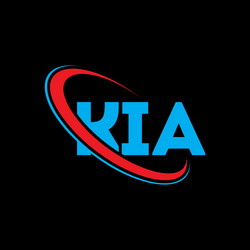 Kia logo letter design Royalty Free Vector Image
