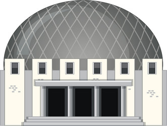 Building with round ball on top Royalty Free Vector Image
