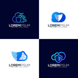Modern colorful gradient logo cloud Royalty Free Vector