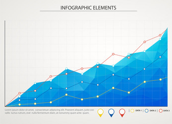 Blue-based infographics graphs charts and tables Vector Image