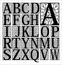 Calligraphy and lettering medieval letters Vector Image