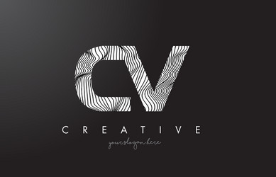 Cv c v letter logo design creative icon modern Vector Image