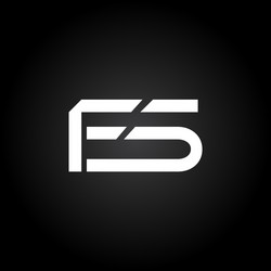 Initial letter fs logo design template creative Vector Image