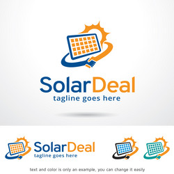 Solar energy panel logo alternative Royalty Free Vector