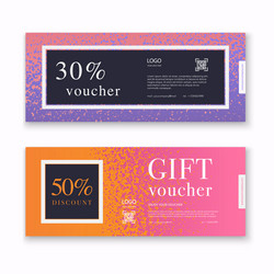 Premium pattern gift voucher template Royalty Free Vector