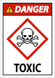 Danger toxic ghs sign on white background Vector Image