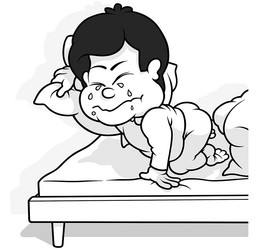 Girl crying Royalty Free Vector Image - VectorStock