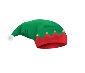 Red elf cap realistic Royalty Free Vector Image