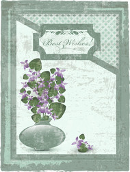 Best wishes postcard Royalty Free Vector Image