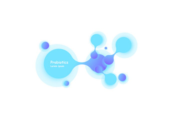 Probiotics bacteria design Royalty Free Vector Image