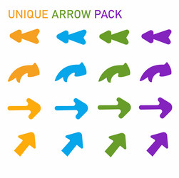 Hand drawn unique arrow pack Royalty Free Vector Image
