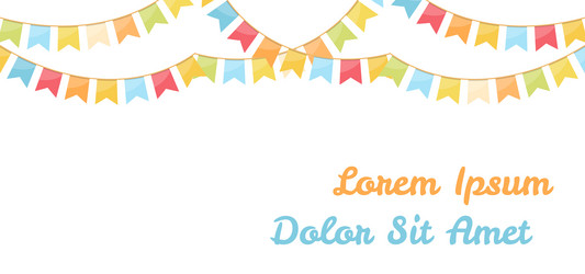 Background with bunting Royalty Free Vector Image