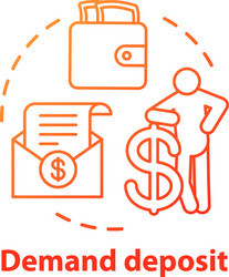 Regular savings account concept icon Royalty Free Vector