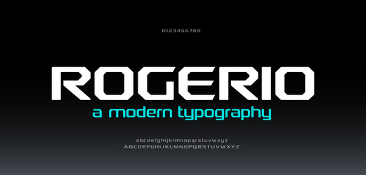 Abstract scifi modern alphabet fonts science Vector Image