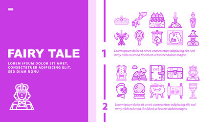 Medieval middle age landing header Royalty Free Vector Image