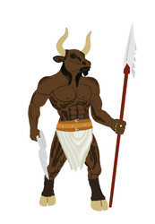 Creature Warrior Minotaur Vector Images (81)