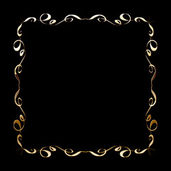 Luxury golden calligraphic frame for text Vector Image