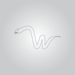Snake computer symbol Royalty Free Vector Image