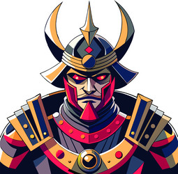 Ancient japanese samurai bodyguard in armor Vector Image