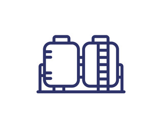 Tank industrial storage icon on white Royalty Free Vector